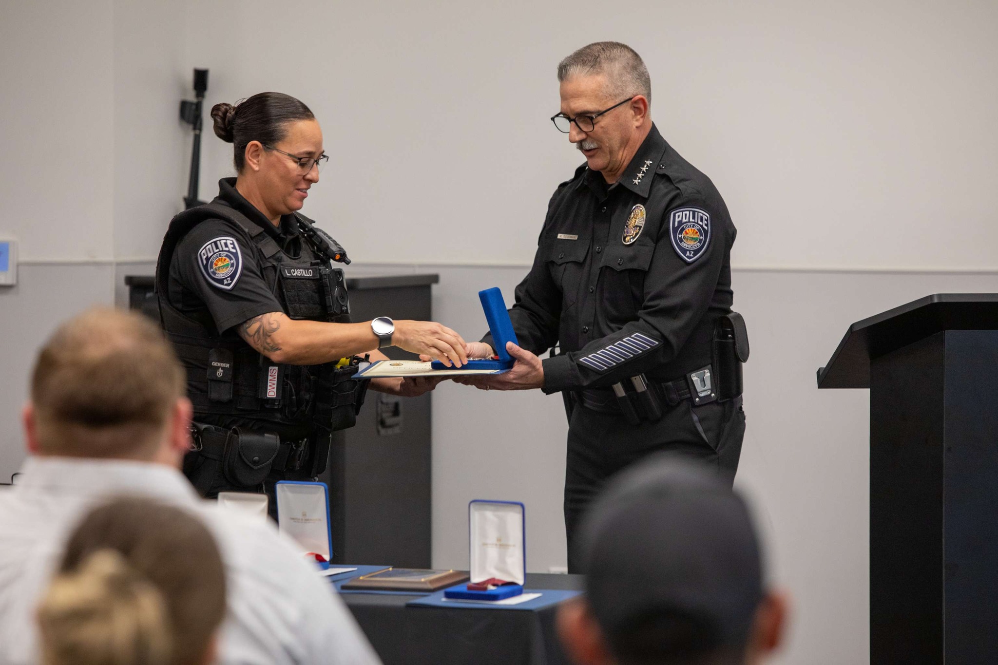 Officer shot at Maricopa Circle K receives Purple Heart, Medal of Honor ...